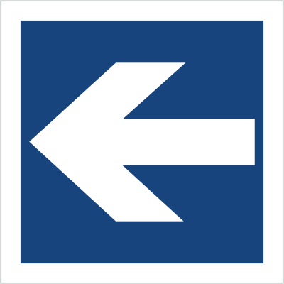 Znak strzałka informacyjna (niebieska) na Folii Samoprzylepnej (865-41 ...